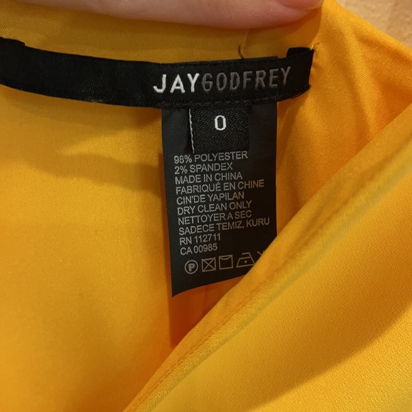 JAYGODFREY | Dresses | Jay Godfrey Yellow Midi Dress Nwt | Poshmark